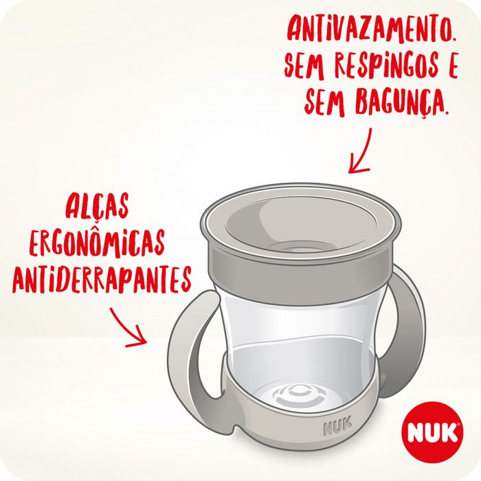 Copo Mini Magic Cup NUK Evolution 230ml - Rosa